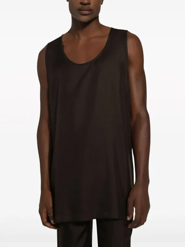 Dolce & Gabbana Scoop-neck Silk Tank Top
