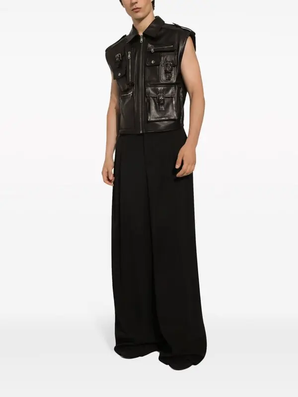 Dolce & Gabbana Biker Leather Gilet