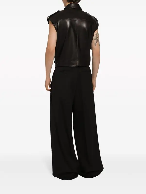 Dolce & Gabbana Biker Leather Gilet