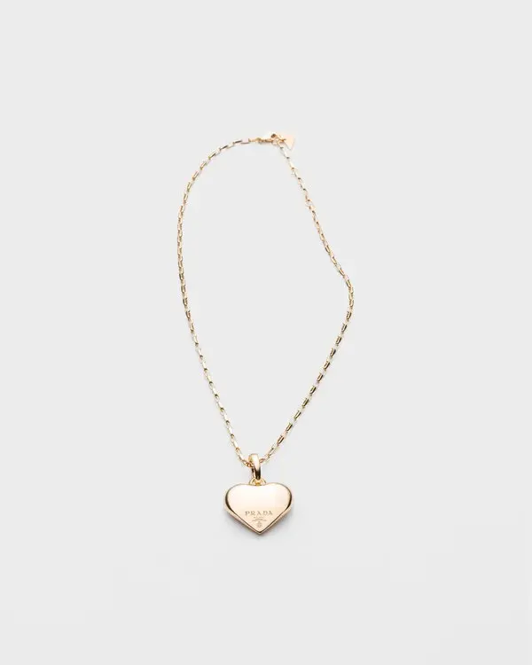 Prada Eternal Heart Pendant Necklace - Gold