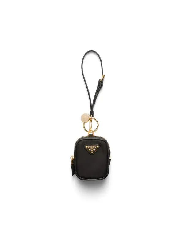 Prada Re-edition 1978 Re-nylon Mini-pouch With Keychain - Black