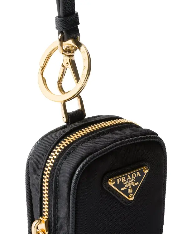 Prada Re-edition 1978 Re-nylon Mini-pouch With Keychain - Black