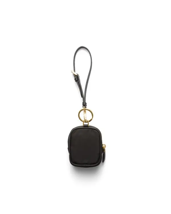 Prada Re-edition 1978 Re-nylon Mini-pouch With Keychain - Black
