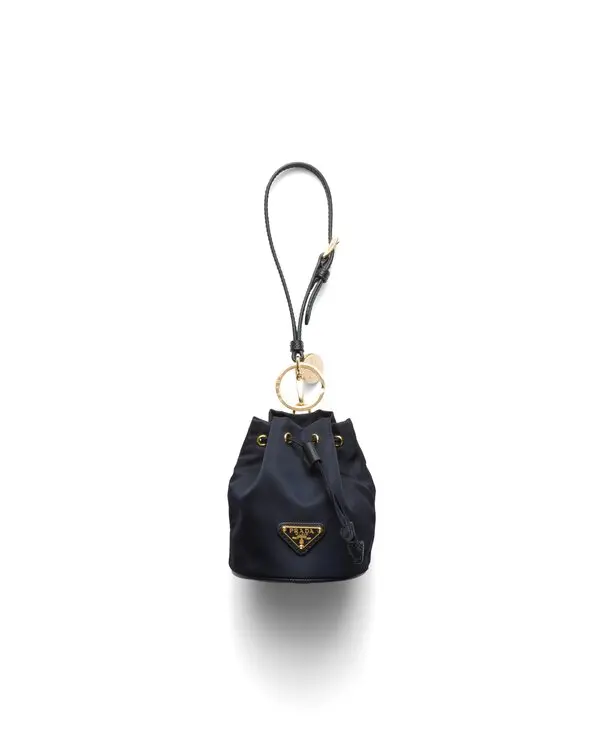 Prada Mini Icon Re-nylon Keychain Charm - Blue
