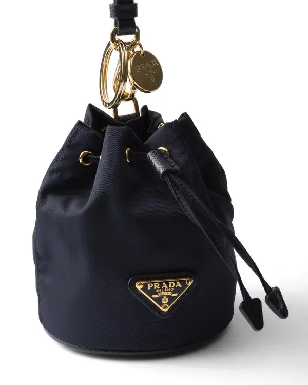 Prada Mini Icon Re-nylon Keychain Charm - Blue