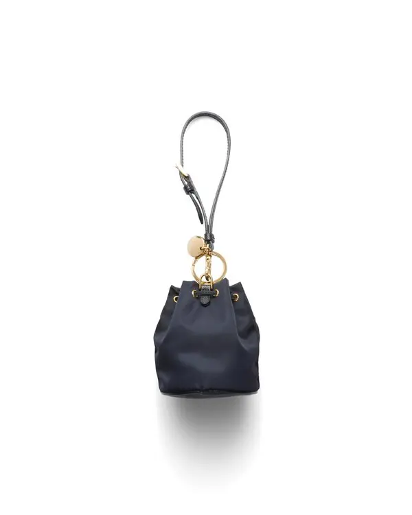 Prada Mini Icon Re-nylon Keychain Charm - Blue