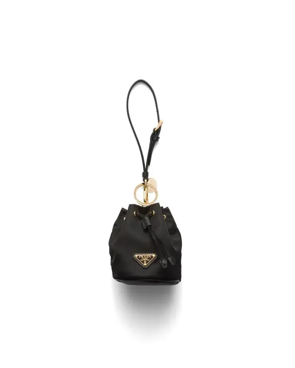 Prada Re-nylon Keychain Charm - Black