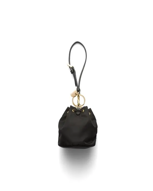 Prada Re-nylon Keychain Charm - Black