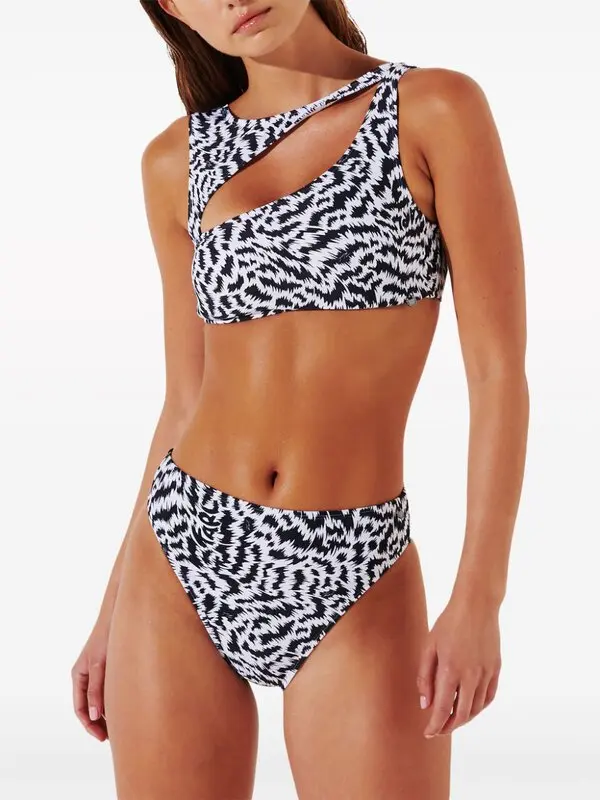 Karl Lagerfeld Animal-print Bikini Top