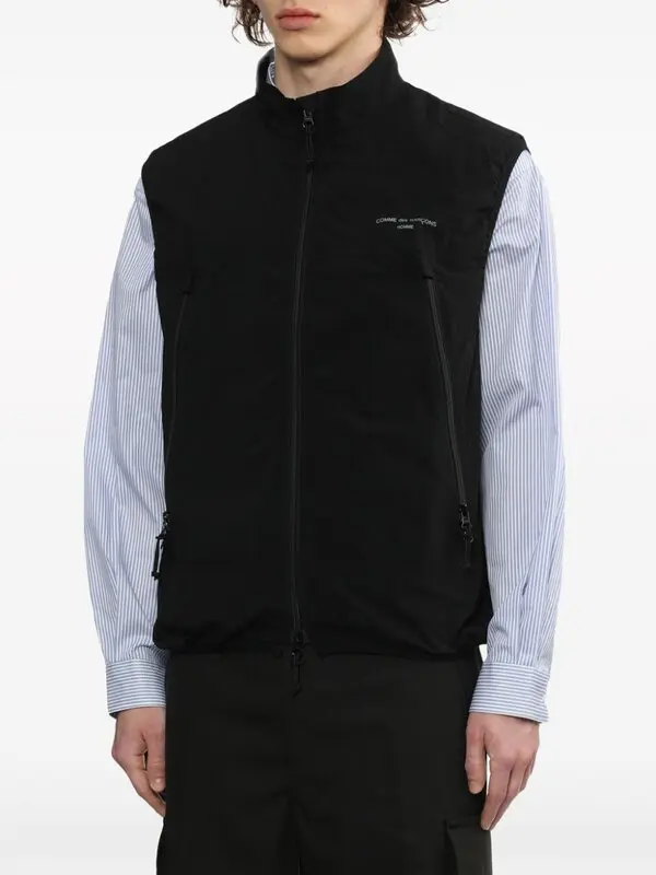 Comme Des Garçons Logo-patch Gilet