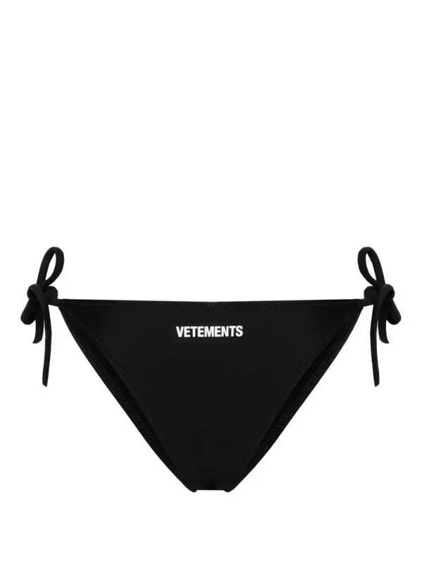 Vetements Logo-print Bikini Bottom - Black