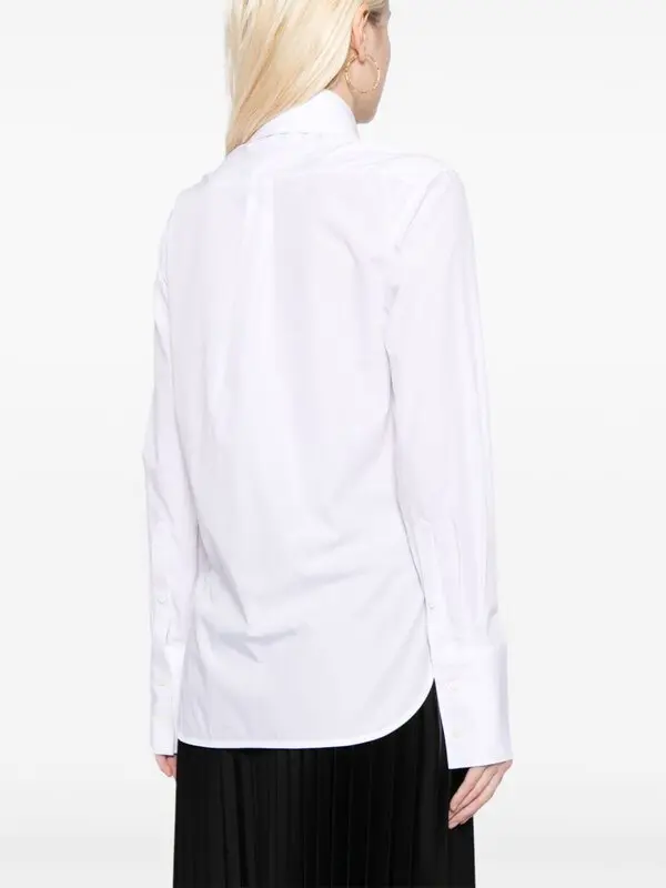 PETER DO Side-stripe Cotton Shirt - White