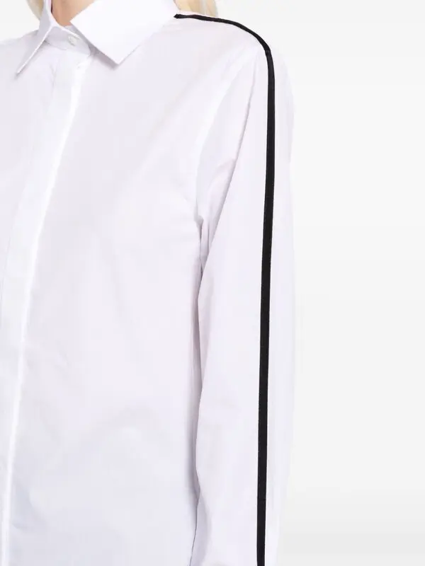 PETER DO Side-stripe Cotton Shirt - White