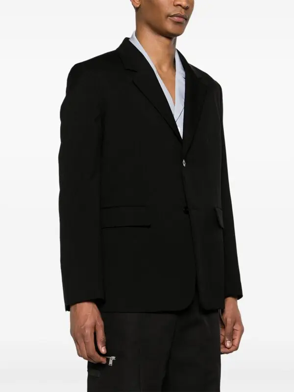 JIL SANDER Single-breasted Twill Wool Blazer