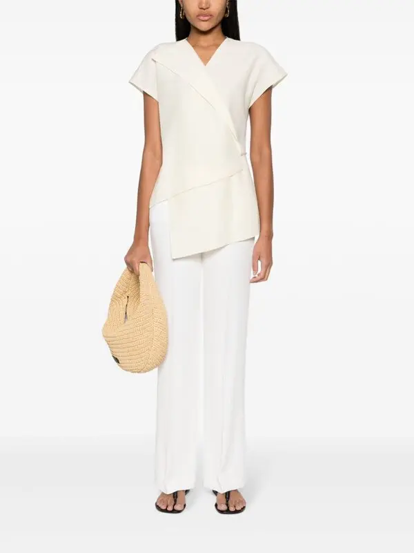 Fabiana Filippi V-neck Wrap Blouse - Neutrals