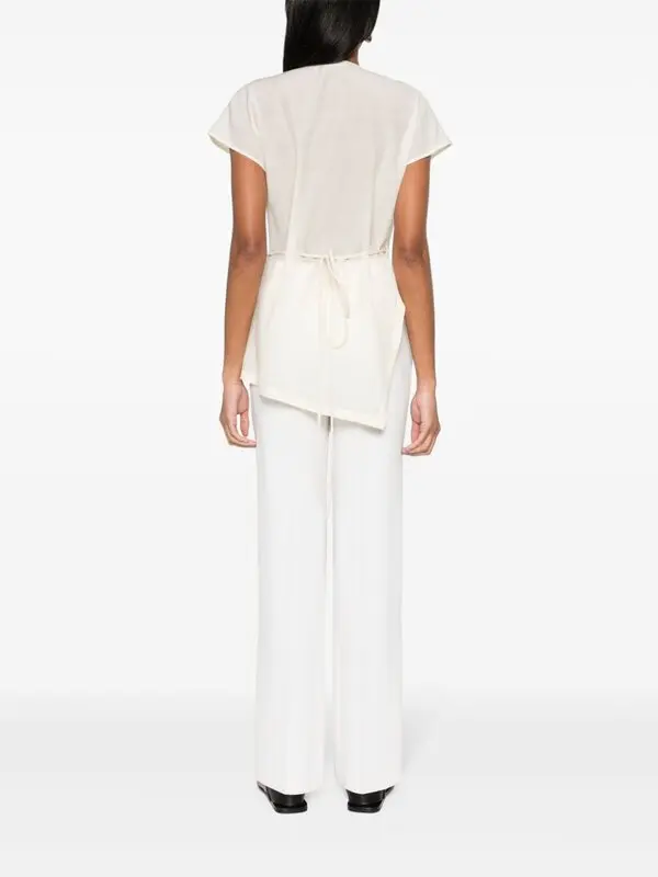 Fabiana Filippi V-neck Wrap Blouse - Neutrals