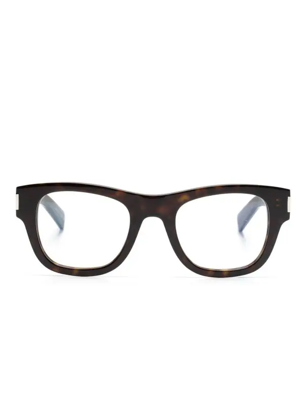 Saint Laurent Wayfarer-frame Glasses - Brown