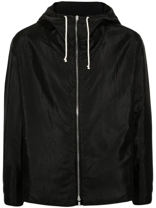 JIL SANDER Padded Hooded Jacket - Black