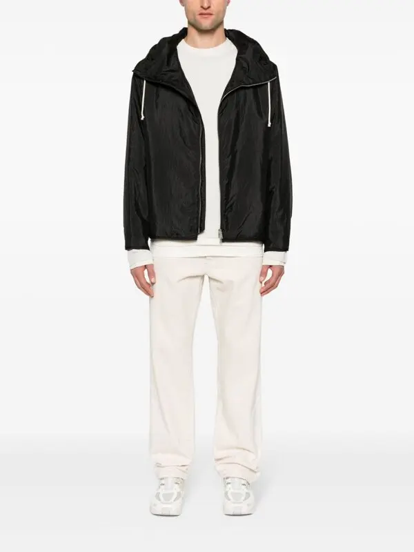 JIL SANDER Padded Hooded Jacket - Black