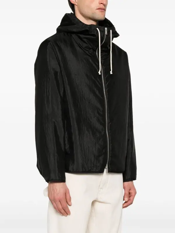 JIL SANDER Padded Hooded Jacket - Black