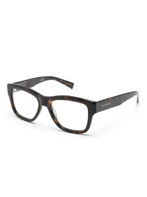 Saint Laurent Sl 677 Wayfarer-frame Glasses - Brown