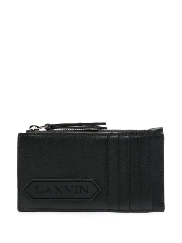 LANVIN Signature Leather Card Holder - Black