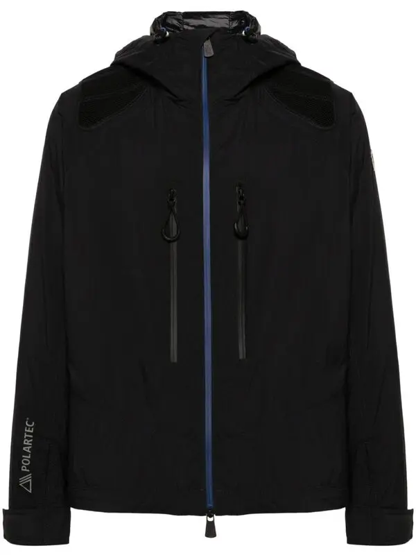Moncler Zip-up Hooded Jacket - Black