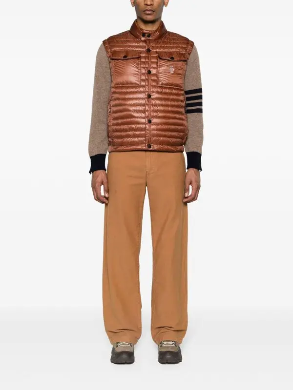 Moncler Ollon Ripstop Down Gilet - Brown