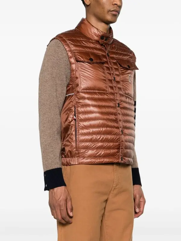 Moncler Ollon Ripstop Down Gilet - Brown