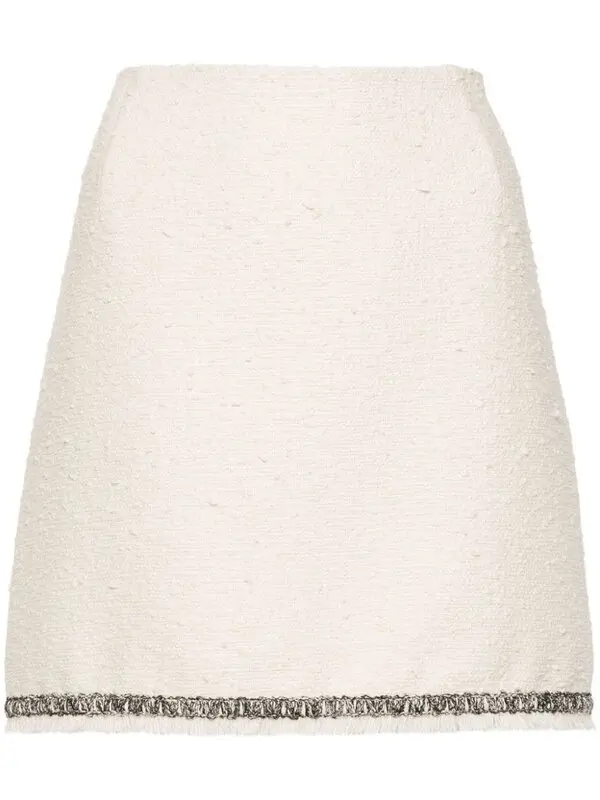 Moncler Contrasting-trim Tweed Miniskirt