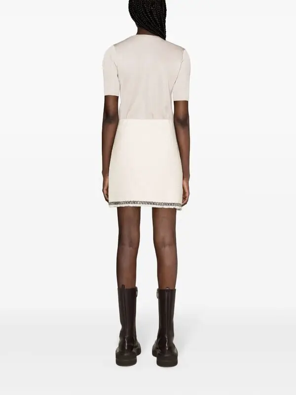 Moncler Contrasting-trim Tweed Miniskirt