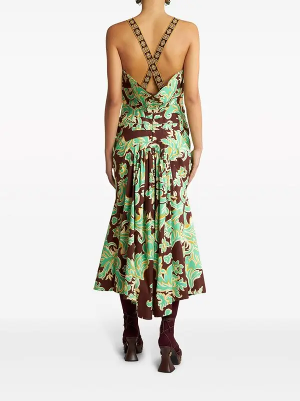 Etro Paisley Print Midi Dress
