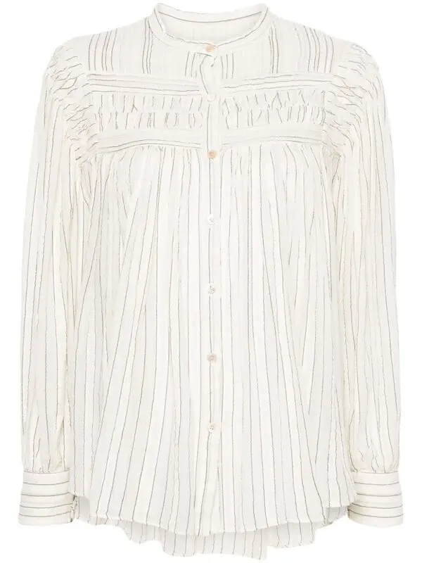MARANT ETOILE Plalia Striped Blouse - Neutrals