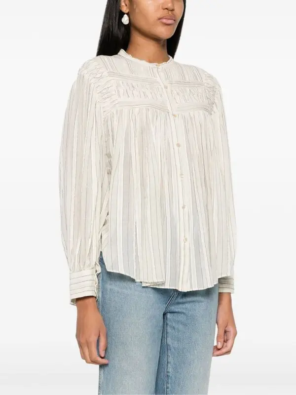 MARANT ETOILE Plalia Striped Blouse - Neutrals