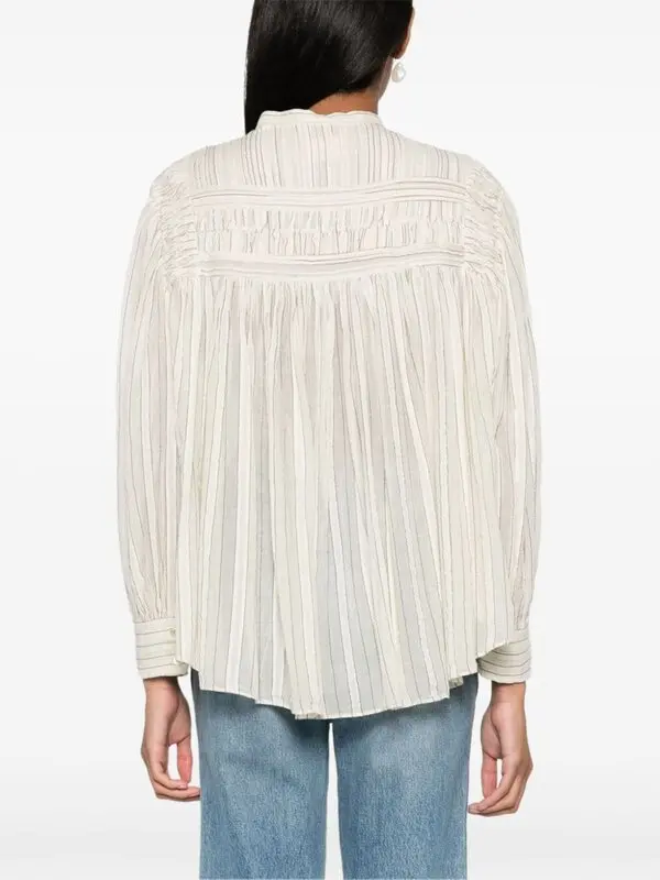 MARANT ETOILE Plalia Striped Blouse - Neutrals
