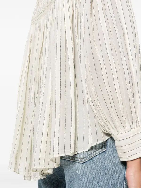 MARANT ETOILE Plalia Striped Blouse - Neutrals