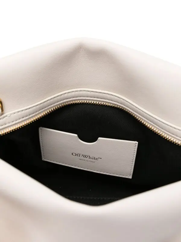 Off-White Zip Tie Clutch - Neutrals