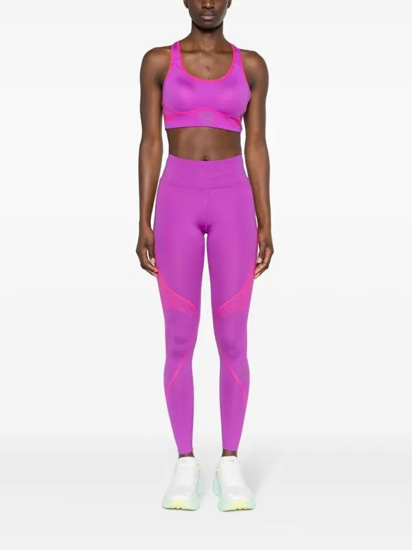 Adidas By Stella McCartney Truepace Stripe-detailing Sports Bra