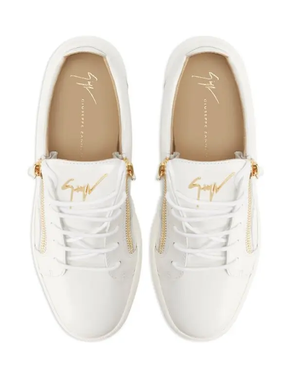 GIUSEPPE ZANOTTI Frankie Double-zip Low-top Sneakers - White