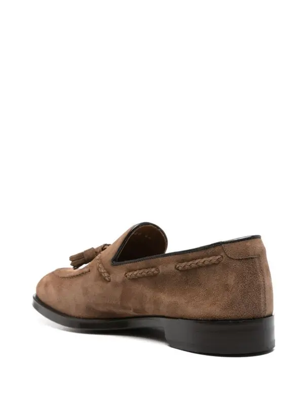 DOUCAL'S Tassel-detail Suede Loafers - Brown