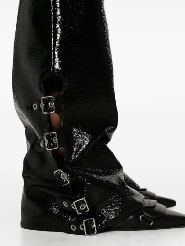 COURREGES Multi-buckle Flared Trousers