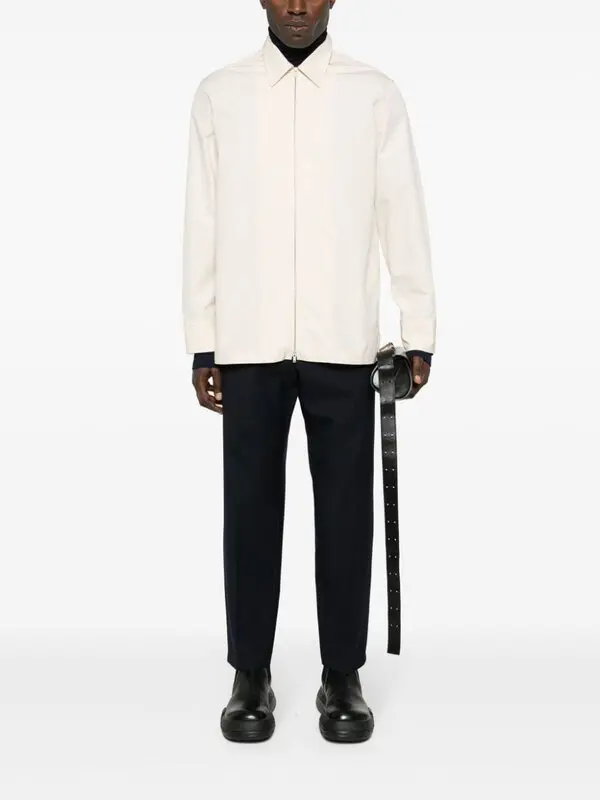 JIL SANDER Tapered-leg Cropped Trousers - Blue