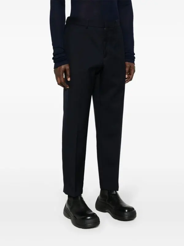 JIL SANDER Tapered-leg Cropped Trousers - Blue