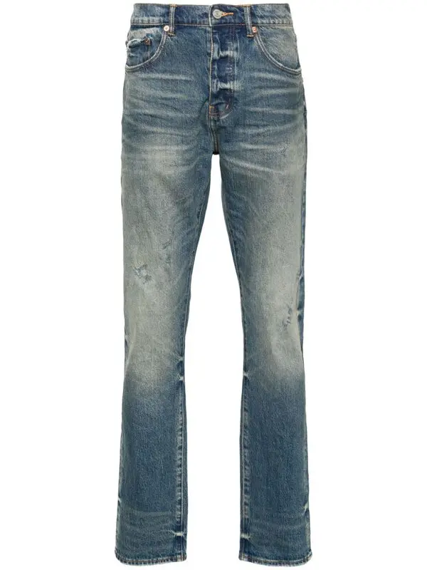 PURPLE BRAND P005 2 Year Dirty Fade Straight-leg Jeans - Blue