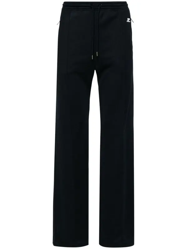COURREGES Logo-patch Interlock Track Pants - Blue