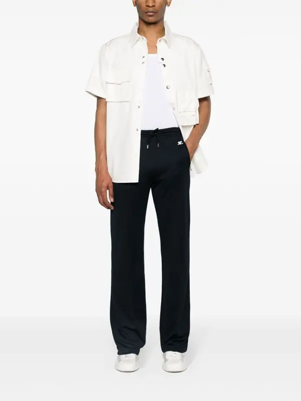 COURREGES Logo-patch Interlock Track Pants - Blue
