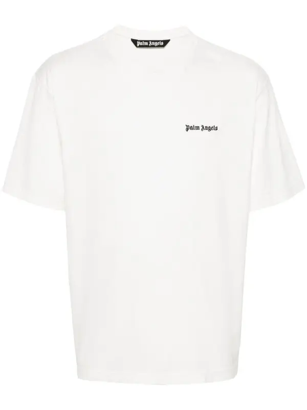 Palm Angels Embroidered-logo Cotton T-shirt