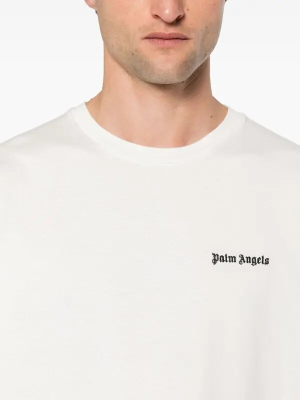 Palm Angels Embroidered-logo Cotton T-shirt