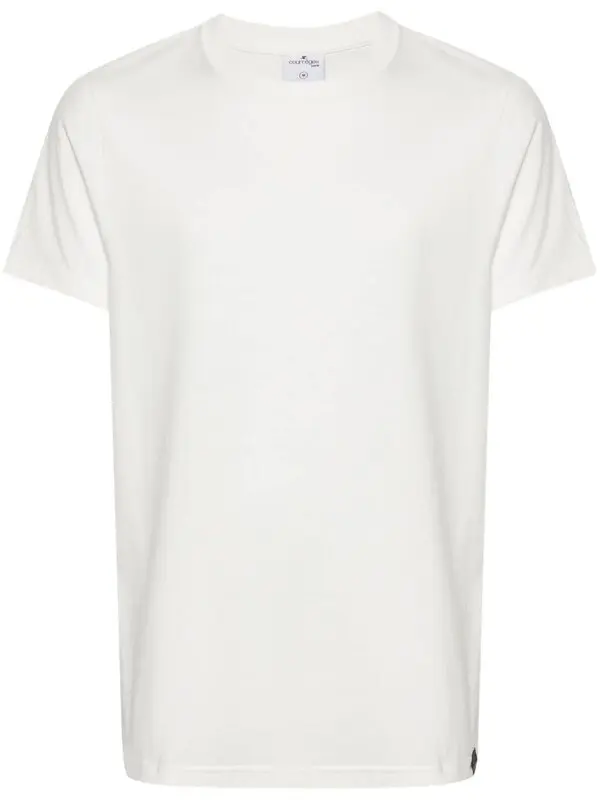 COURREGES Crew-neck Cotton T-shirt - White