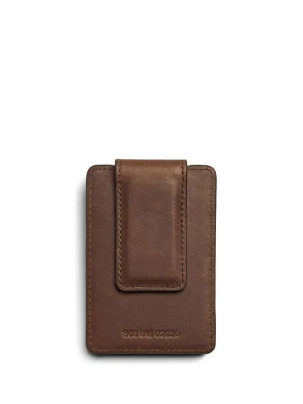 Shinola Navigator Magnetic Money-clip Card Holder - Brown